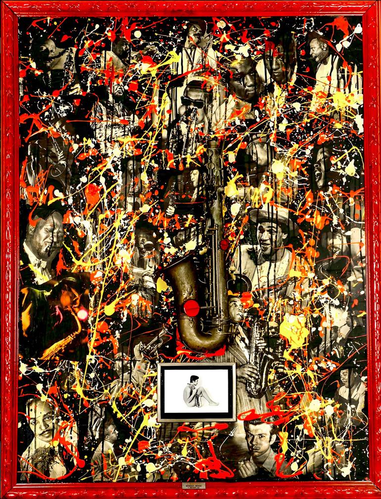 Charlie Parker and Jackson Pollock Collage by Thomas Dellert-Dellacroix ...