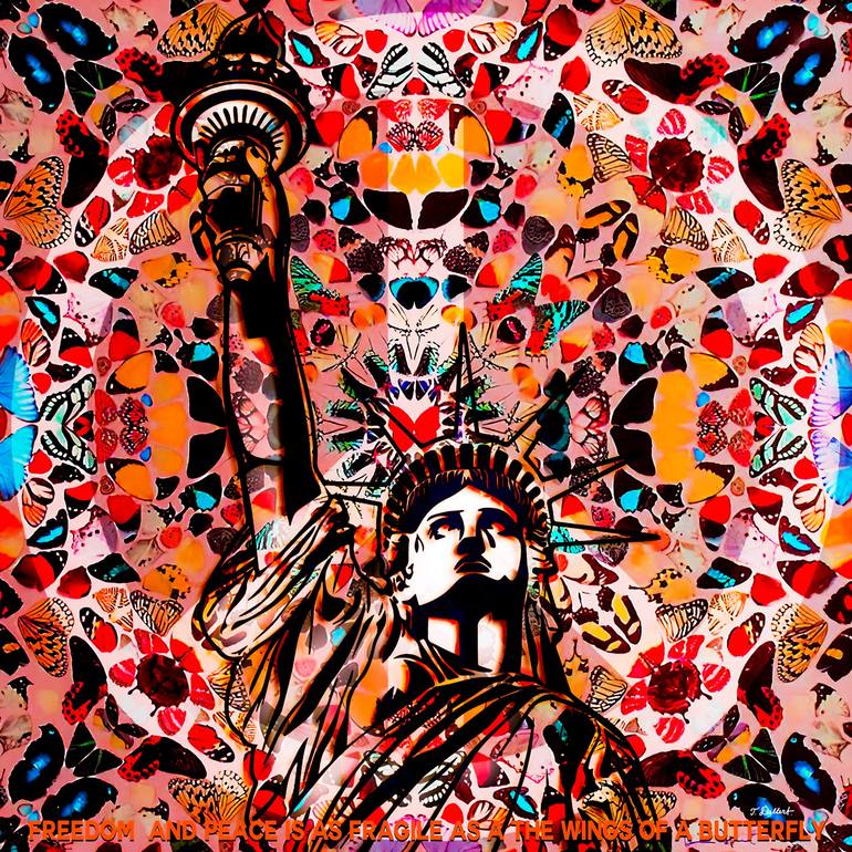 Freedom and Peace are Fragile like the wings of a butterfly Collage by ...