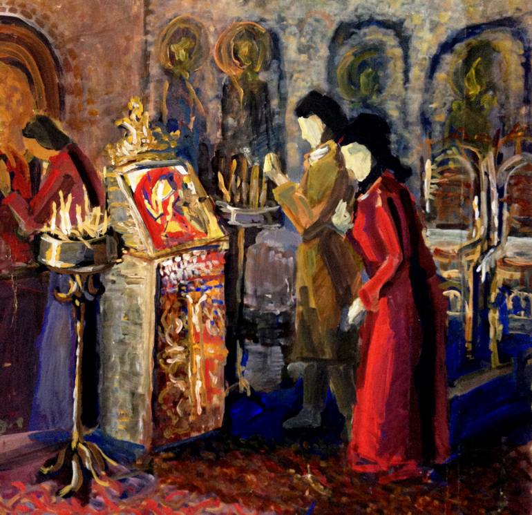 A secvent from religion Painting by Nectaria Radu | Saatchi Art