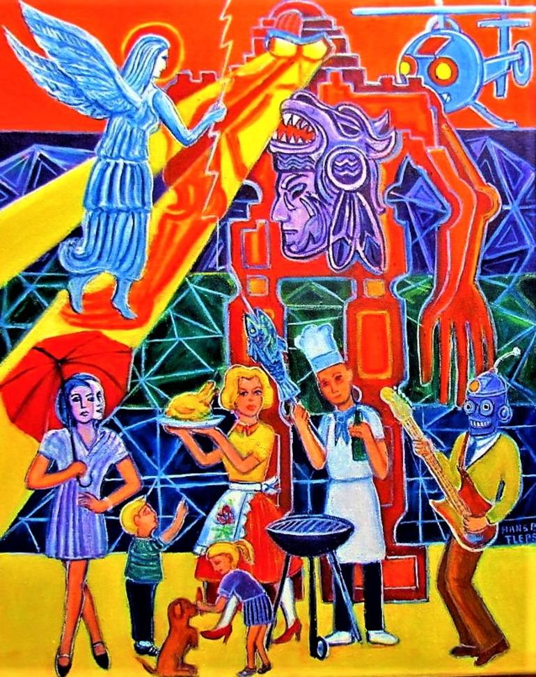 Nuclear Family Painting by Hans-Peter Fleps | Saatchi Art