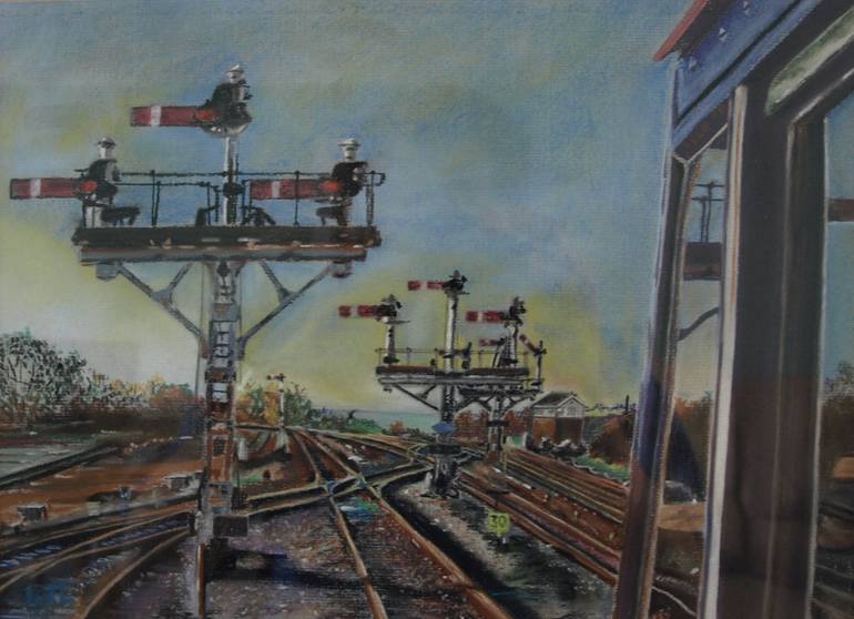 Evening Semaphores Drawing by Kevin Langley | Saatchi Art