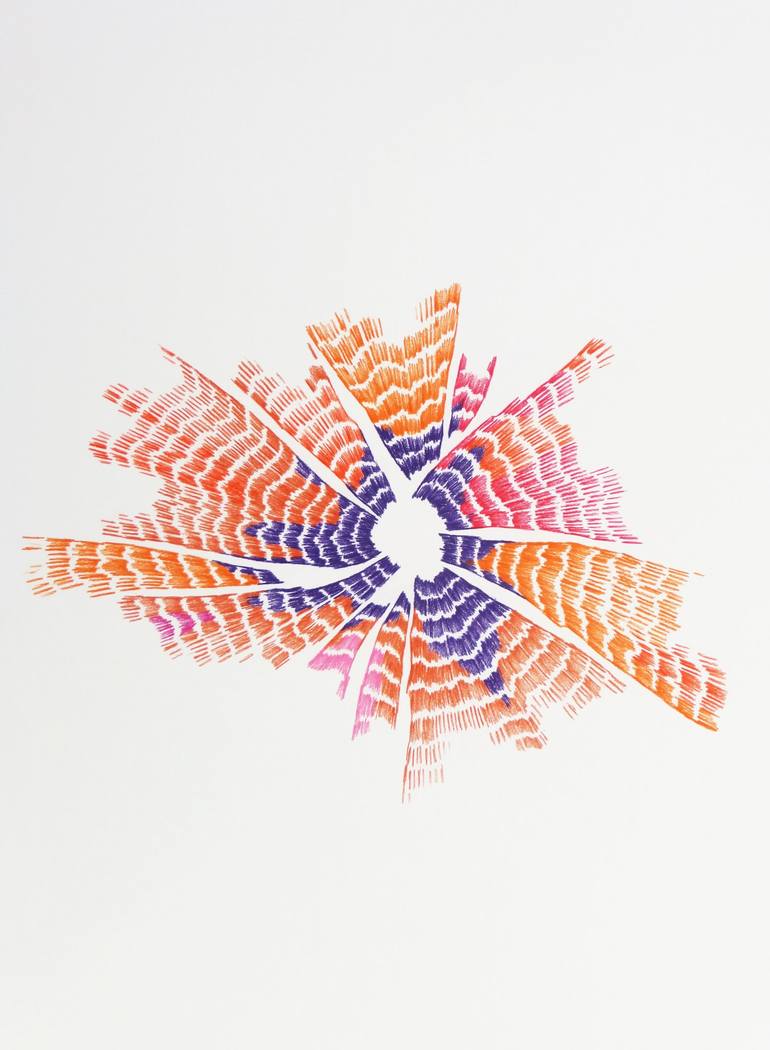 Red Rhythms Drawing by Deborah Duffin Mrbs | Saatchi Art