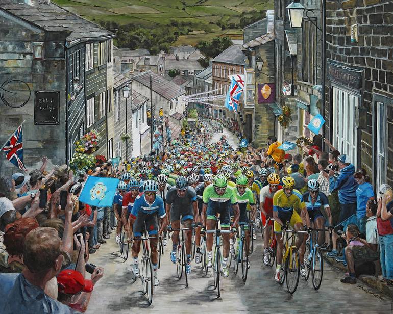 Climb through Haworth Painting by Andy Farr | Saatchi Art