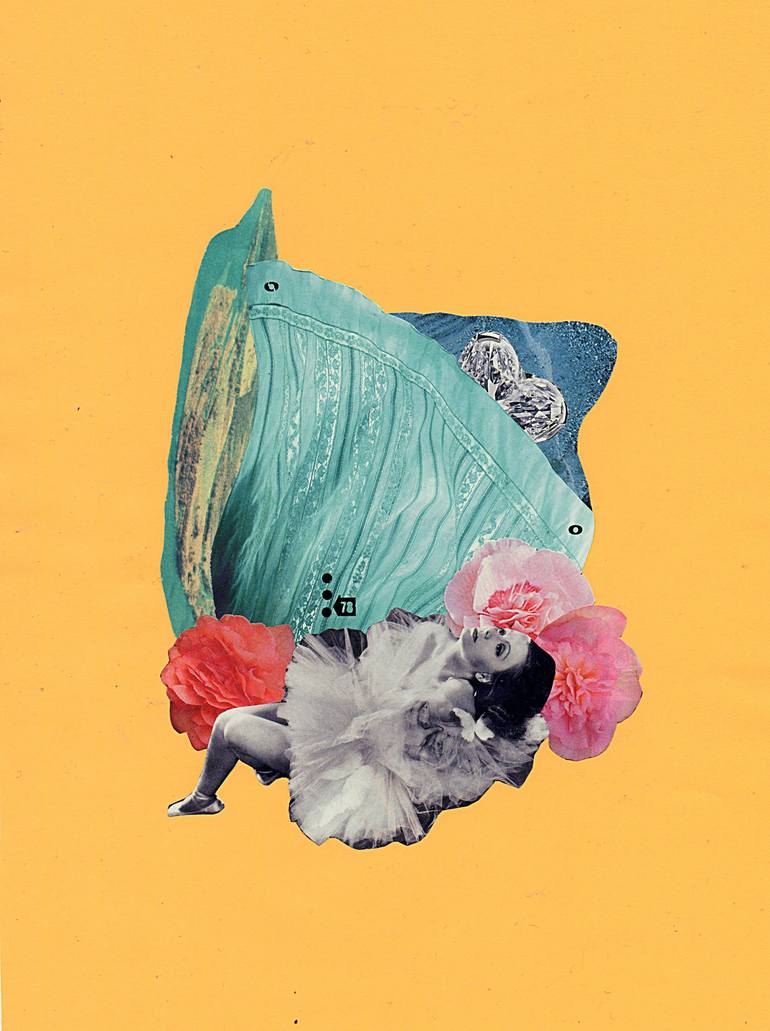 your cheeks are flush like rose petals Collage by laura redburn ...