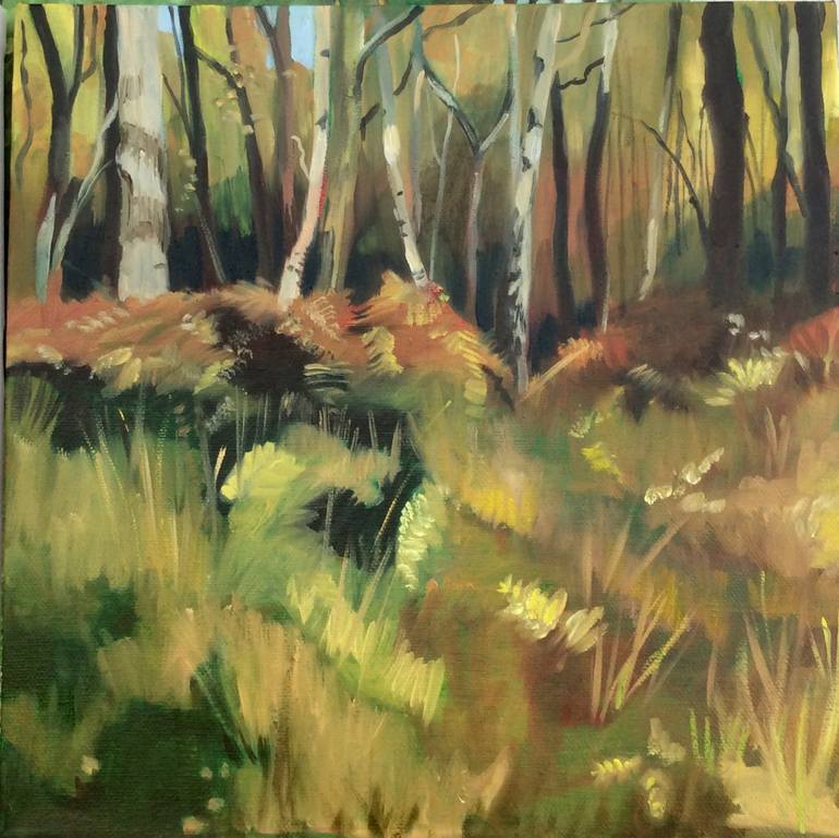 High Beach Summer Walk Painting by Alison Chaplin | Saatchi Art