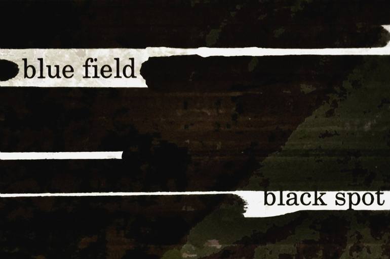 redactions 4 (blue field) Collage by Eric Donelan | Saatchi Art