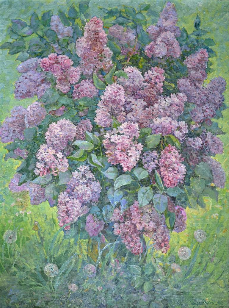 Experience the aromas of lilac, Original Oil Painting on Canvas s full ...