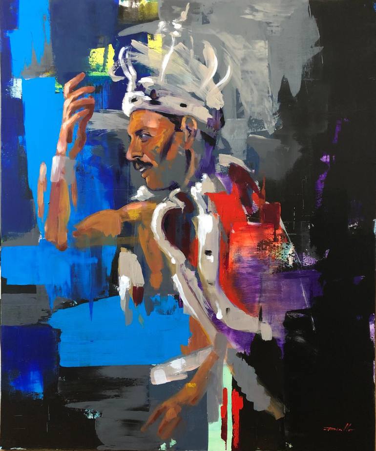 Freddie Painting by Amirou Diallo | Saatchi Art