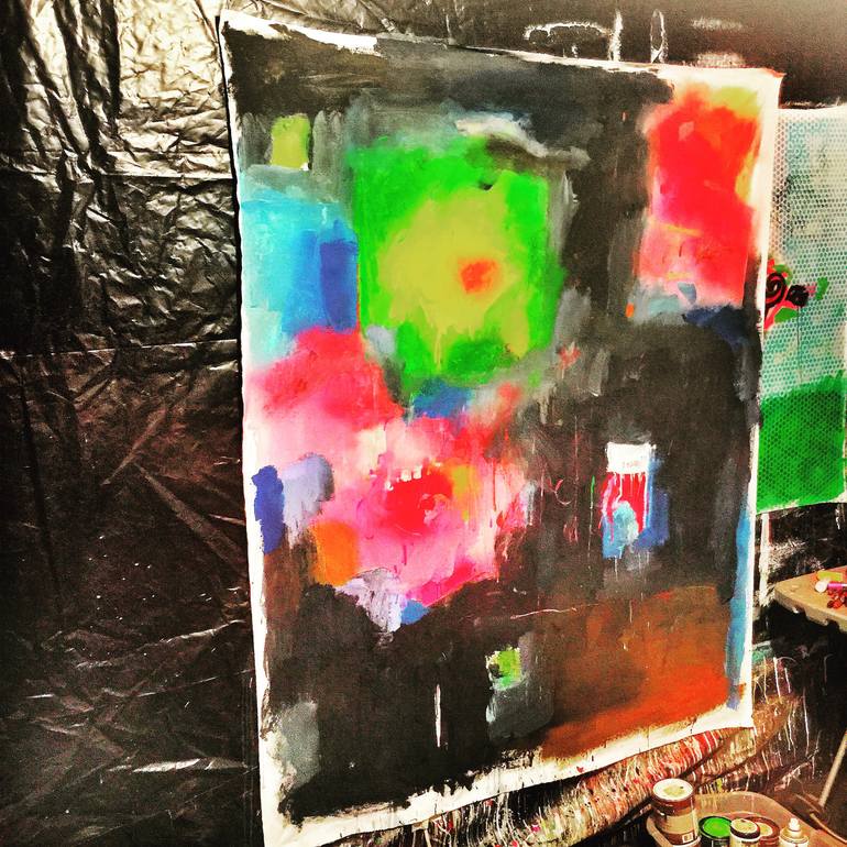 Untitled Neon Dunzo List Painting by Eddie Love | Saatchi Art