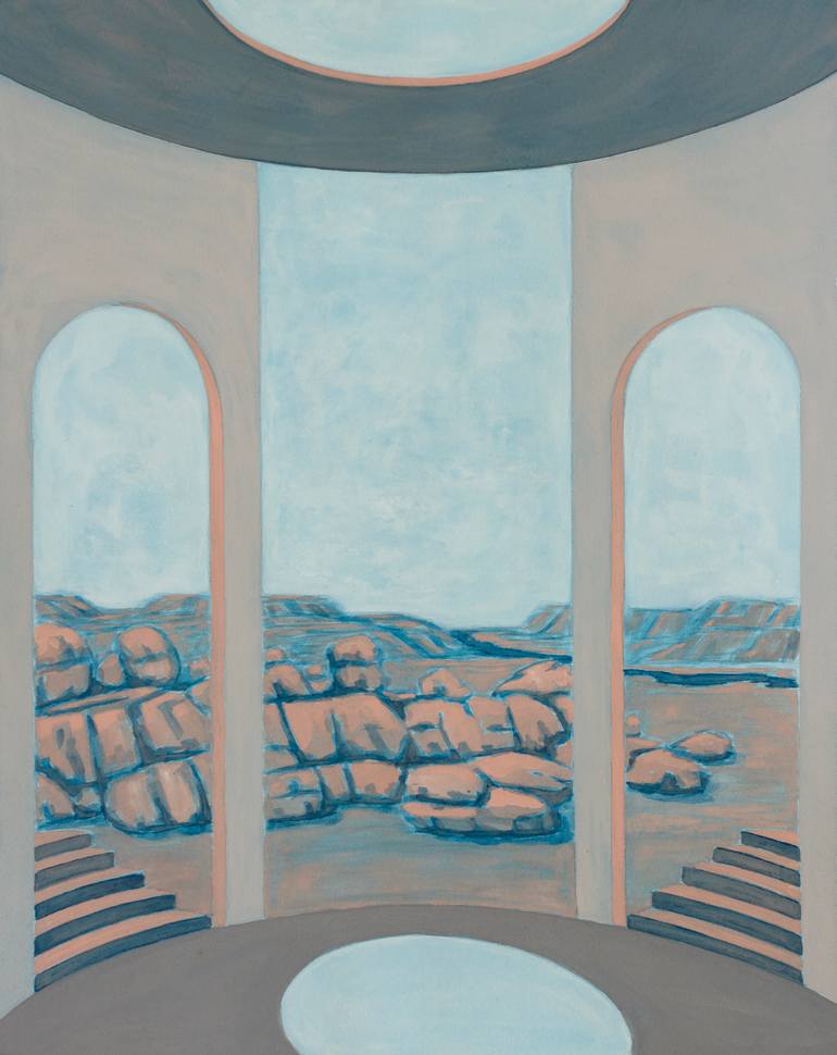 Dual Ascension (Architected Landscape 87) Painting by Jessica Rae Ecker ...