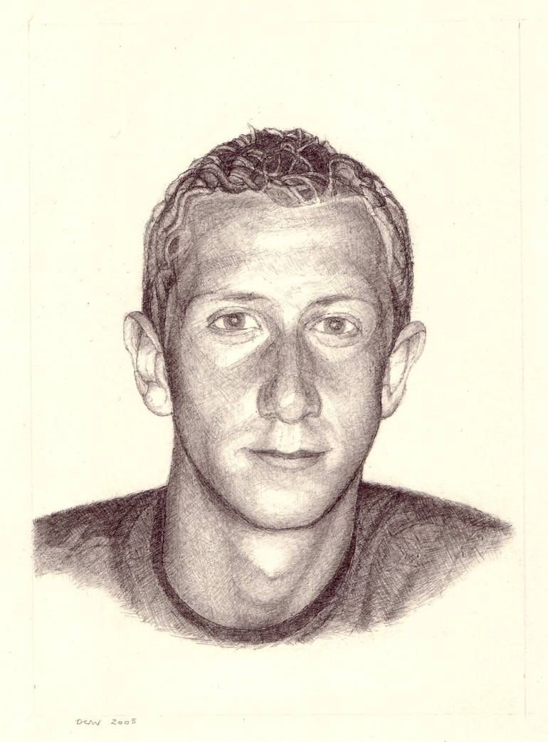 Portrait of a Young Man Drawing by David Watmough | Saatchi Art