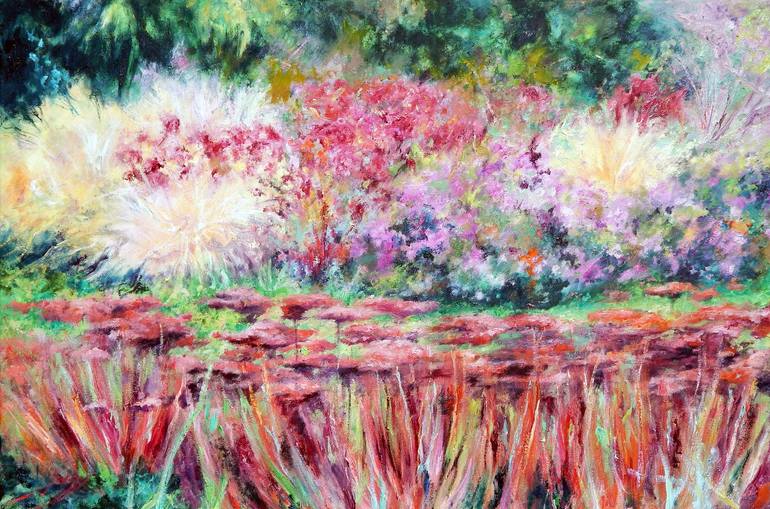 In the sensory garden Painting by Richard Freer | Saatchi Art