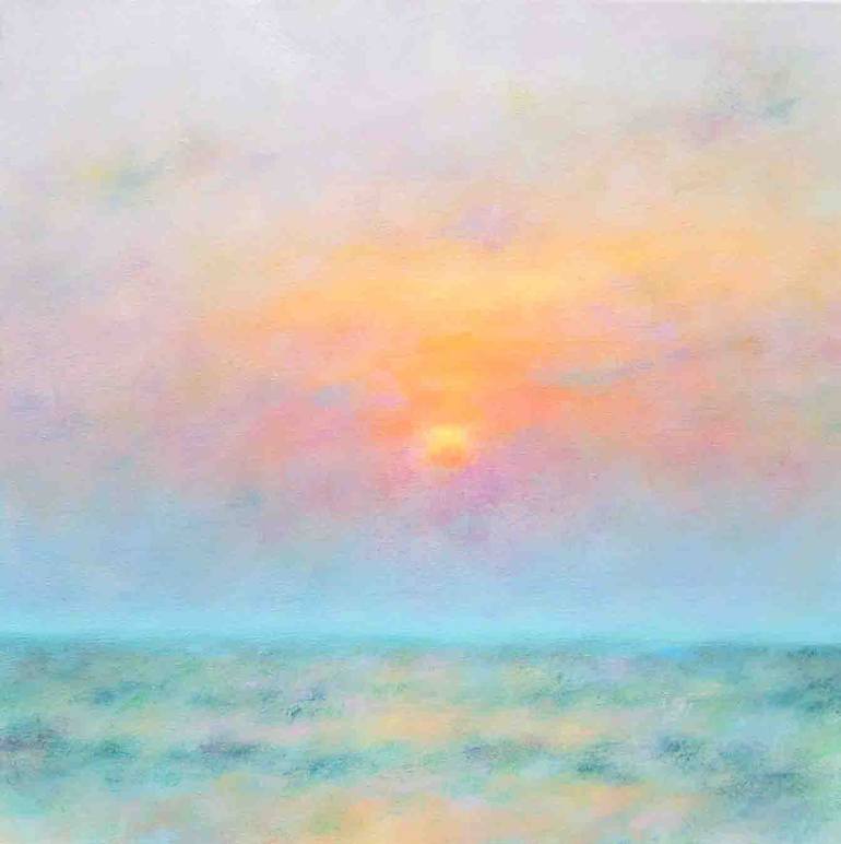 Biarritz sunset 2 Painting by Richard Freer | Saatchi Art