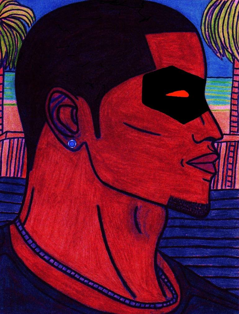 The Profile Drawing by Skyler Woods | Saatchi Art