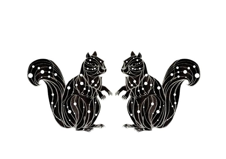 The Constellation of the Squirrels Drawing by Alexander Beeching ...