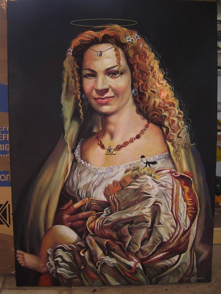 KETI with CHILD Painting by Abraham Leon | Saatchi Art