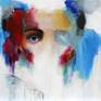 Portrait with Blue Eyes Painting by Haydee Torres | Saatchi Art