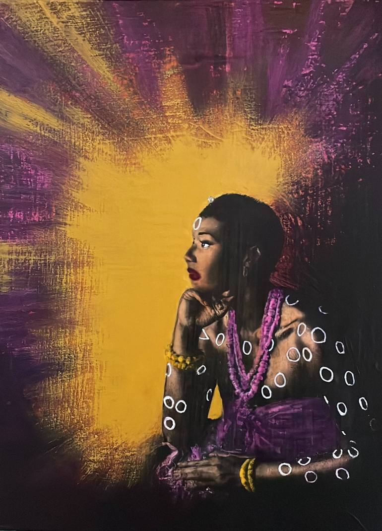 Akan matriarch Painting by Veena Giridhar Gopal | Saatchi Art