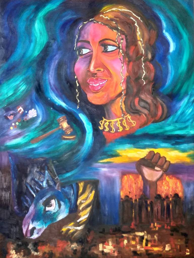 Silver lining 2020 Painting by Geeta Yerra | Saatchi Art