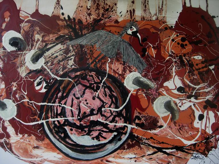 The family Nest Painting by Lea Davis | Saatchi Art