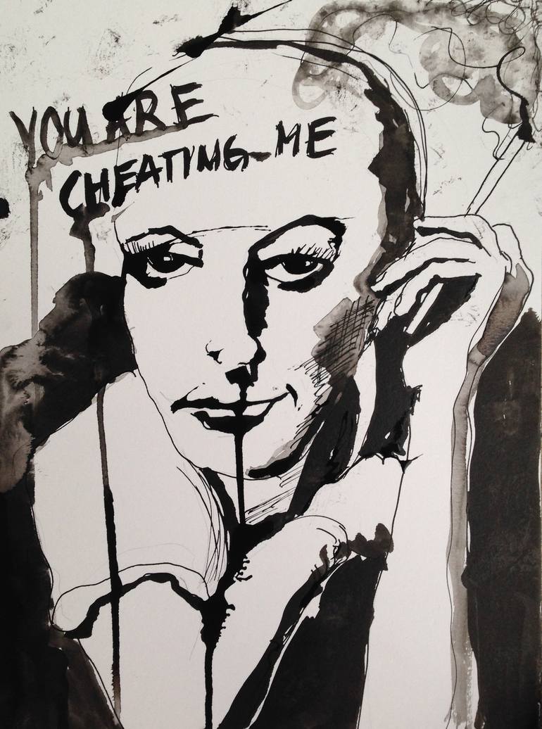 You are cheating me Painting by Amy Hany | Saatchi Art