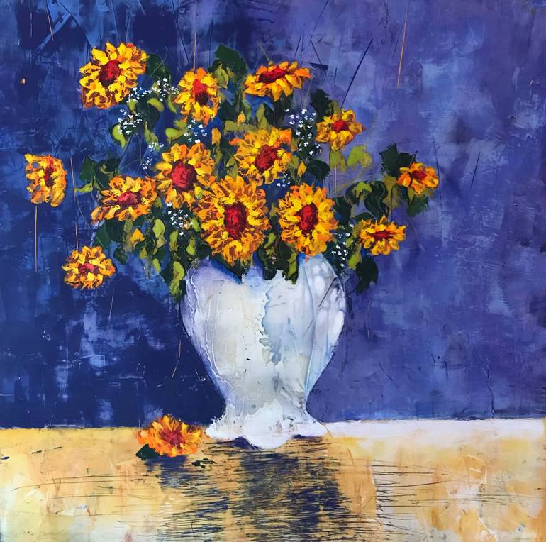 White Vase Painting by Behzad Tabar | Saatchi Art