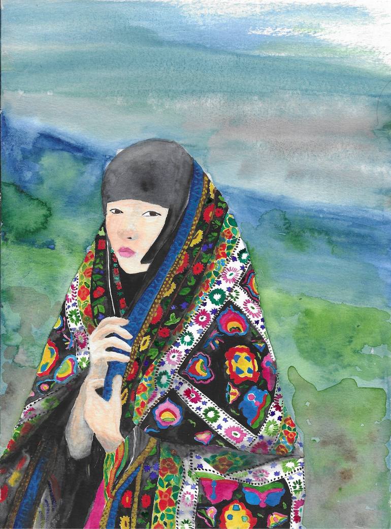 Portrait of Tradition Painting by Anisa Neto | Saatchi Art