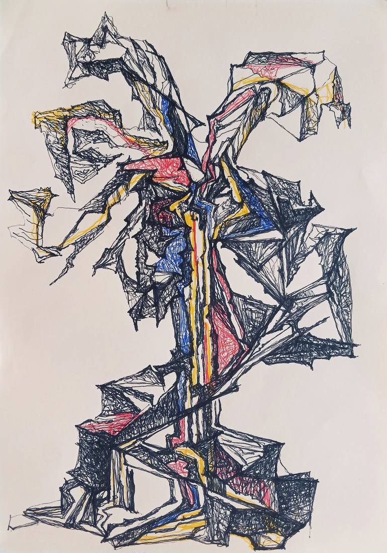 Dragons, cities, shelters, air defense Drawing by Andrii Akhtyrskyi ...