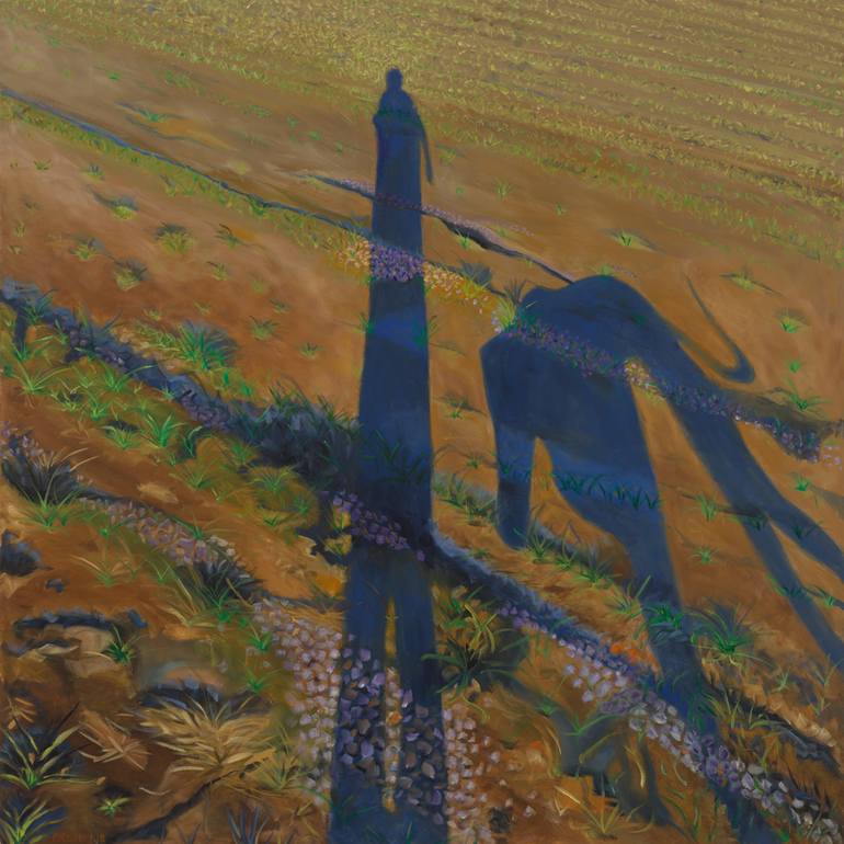 Lulu in the Field Painting by Peter Root | Saatchi Art