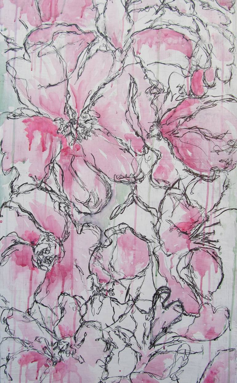 Cherry blossom baby Painting by Suzanne Russell | Saatchi Art