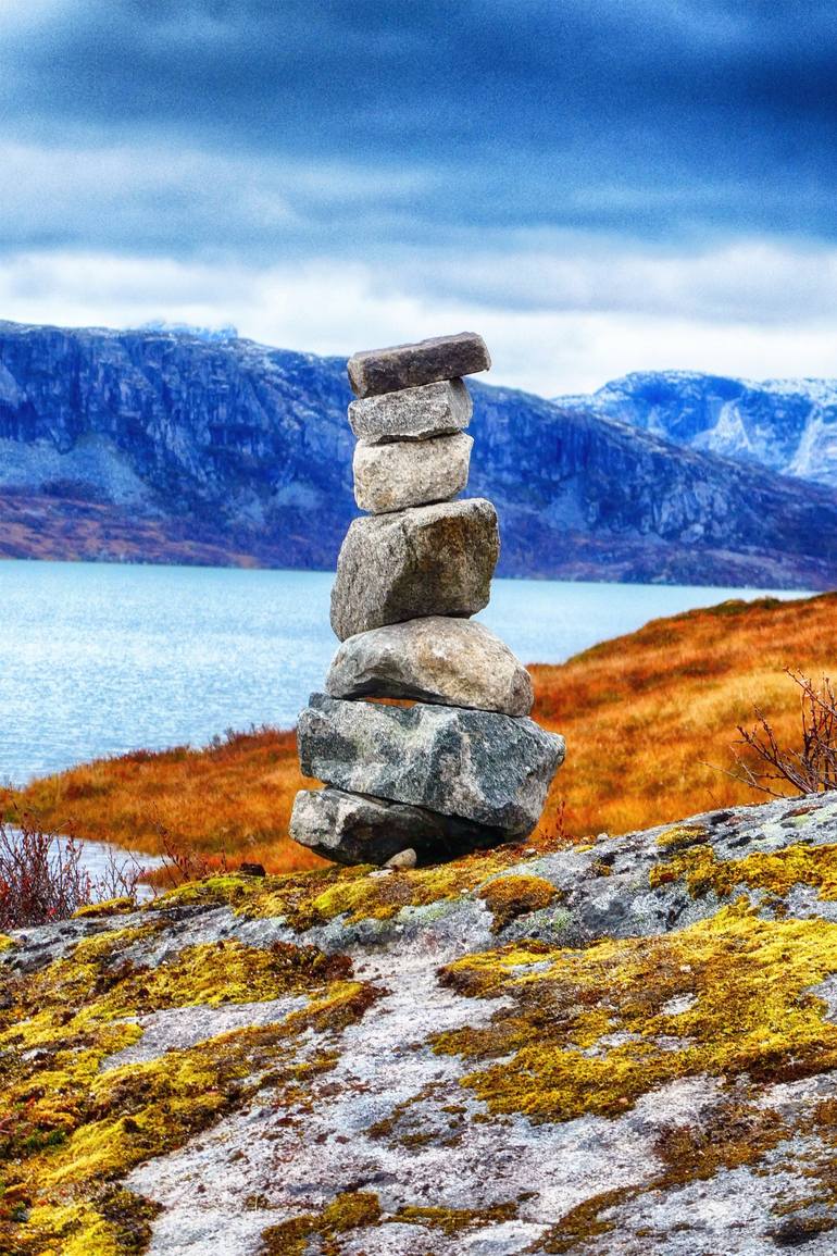 Rock Cairn at Sysen Dam Norway Photography by Toula Mavridou-Messer ...