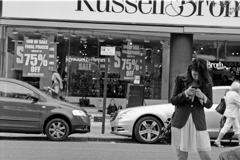 On the phone Photography by Andreas Seiler | Saatchi Art