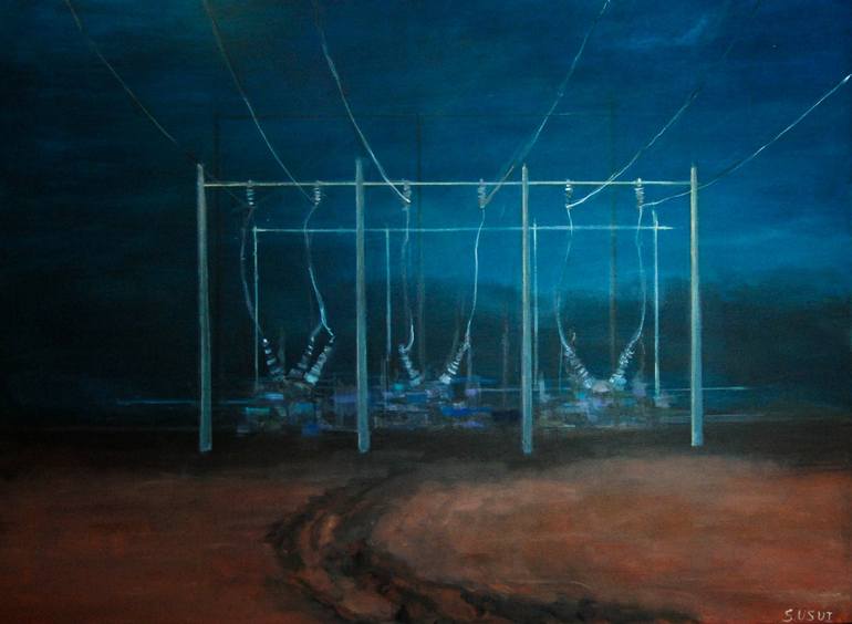 Power Grid 5 by Shuji Usui Painting by Stephen Sugarman | Saatchi Art