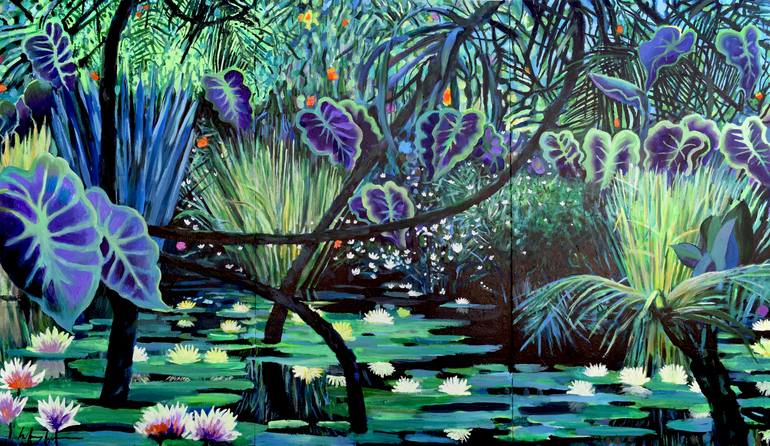 The Jungle (SOLD on Saatchi) Painting by Geoff Greene | Saatchi Art