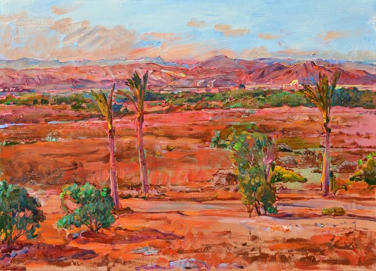 Red desert Painting by Andrii Kutsachenko | Saatchi Art