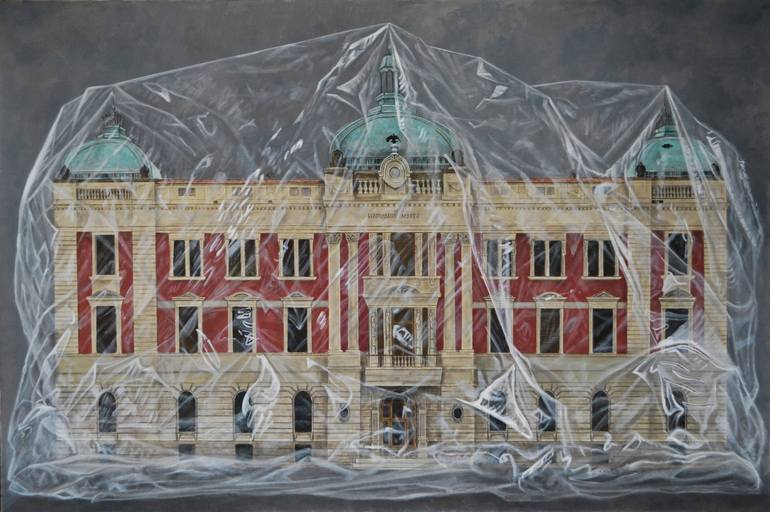 National Museum Painting by Ivan Milenkovic | Saatchi Art
