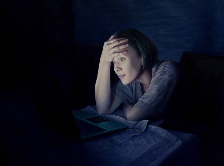 Laptop Light 10 Painting by Ivan Milenkovic | Saatchi Art