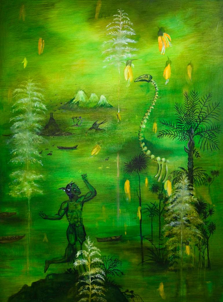 The care of small birds Painting by sharon singer | Saatchi Art