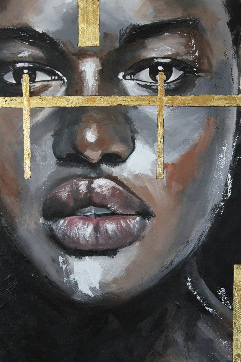 Six (GOLD SERIES) Painting by Nymira Gray | Saatchi Art