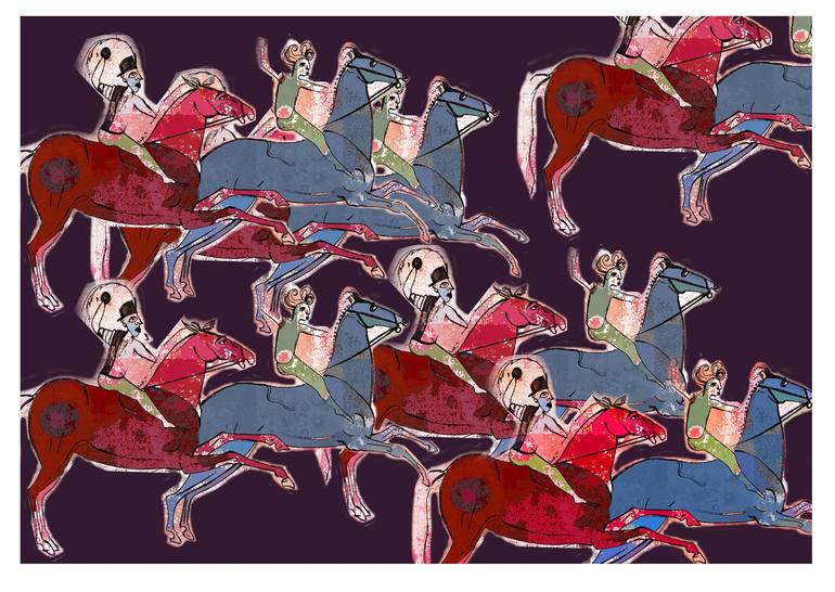 The Gallops Painting by Jessica Flint | Saatchi Art