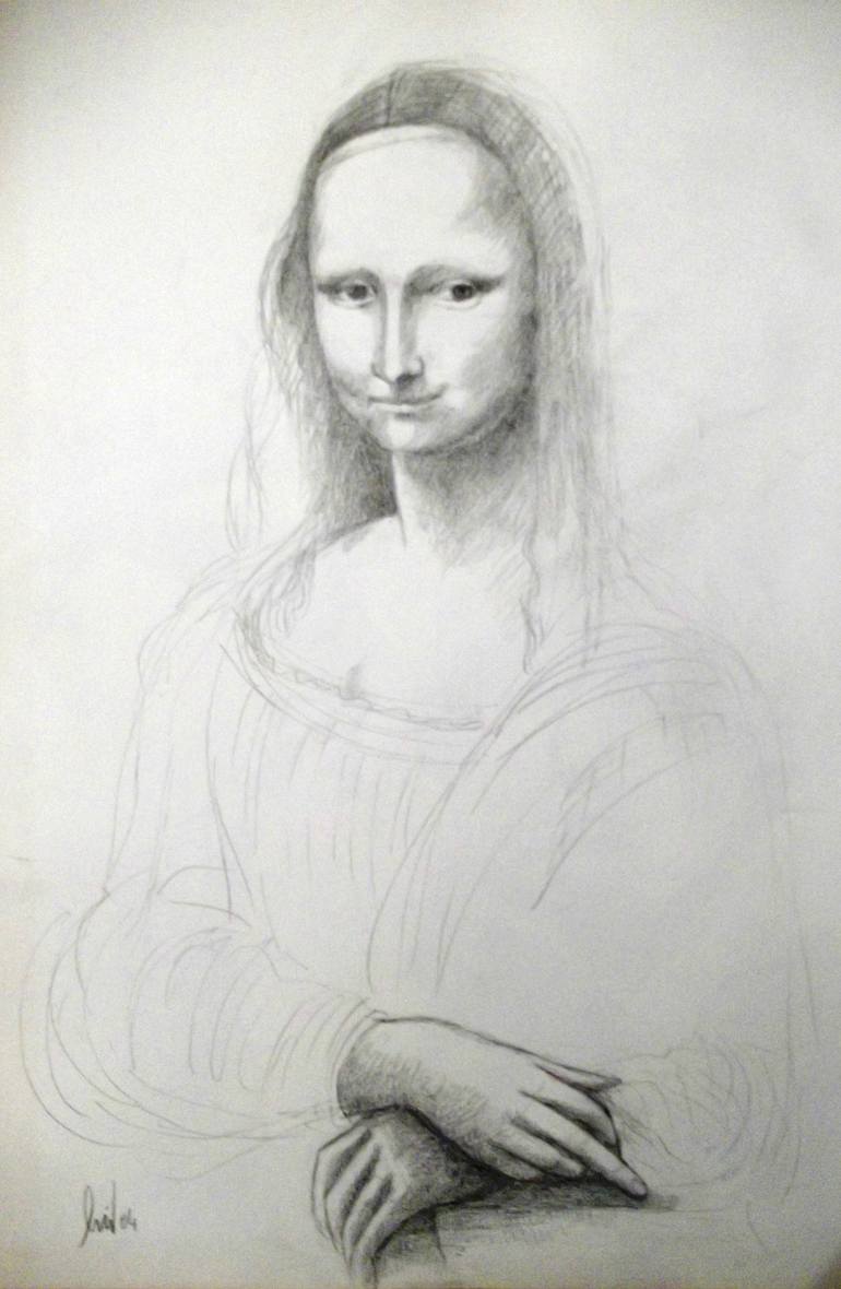 Mona Lisa Pencil Drawing