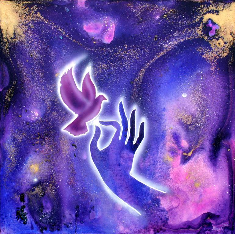 Hand of Peace Painting by Ilene Satala | Saatchi Art