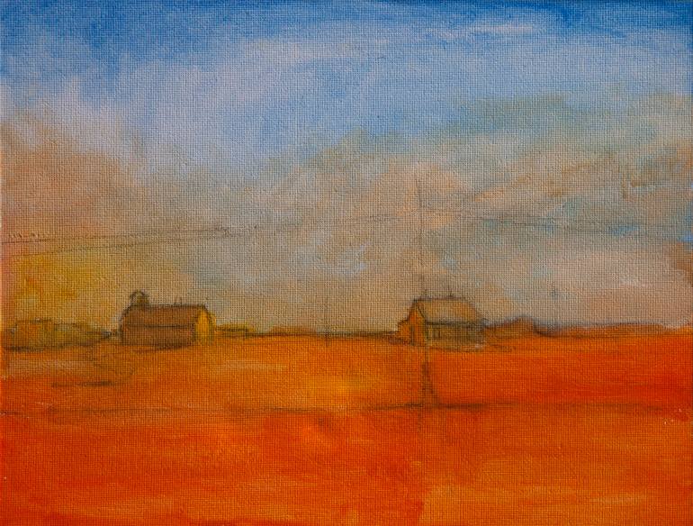 Houses on Dungeness Beach Painting by Simon Mark Smith | Saatchi Art