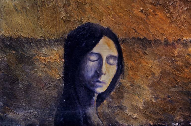 Woman in a Field - 1985 Painting by Simon Mark Smith | Saatchi Art