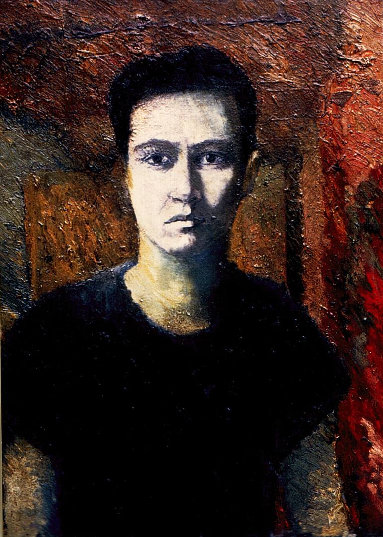 Unfinished Self Portrait 1988 Painting by Simon Mark Smith | Saatchi Art