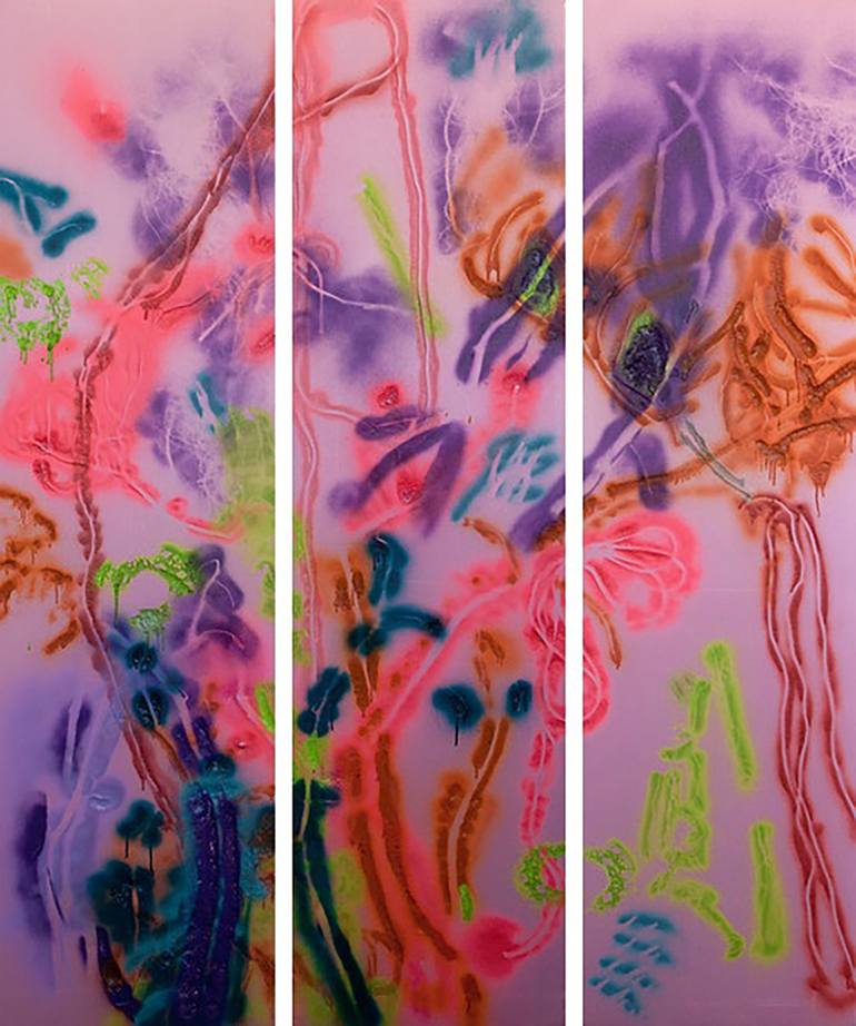 Japanese Screen Painting by Sarah Saunders | Saatchi Art