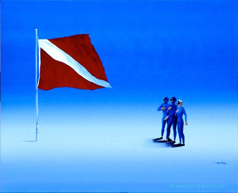 CROIRE EN LA PLONGEE - In Dive we trust by Pascal Painting by lecocq ...