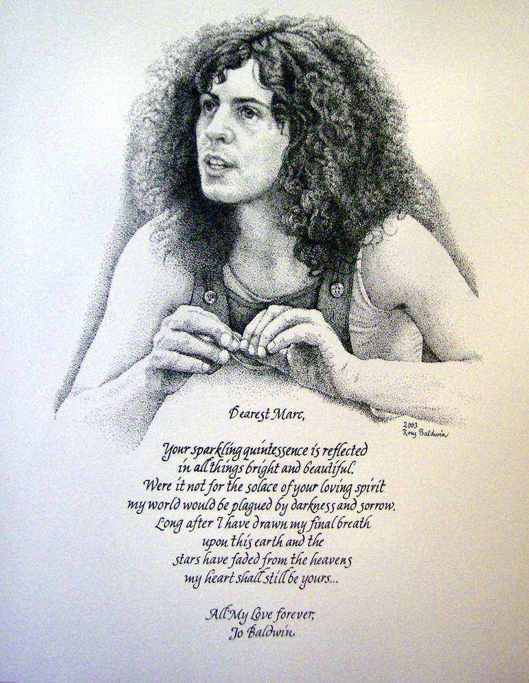 Marc Bolan Drawing by Roanne Baldwin | Saatchi Art