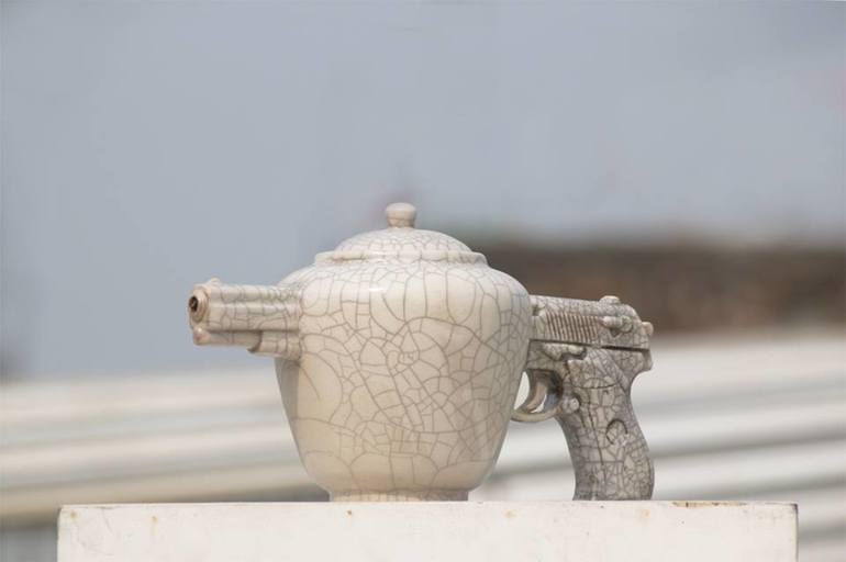 Gun Teapot by Ashim Halder Sagor Sculpture by Ashim Halder Sagor ...
