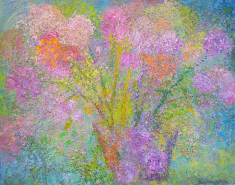 A Pot of Azaleas Painting by Marsha Heller | Saatchi Art